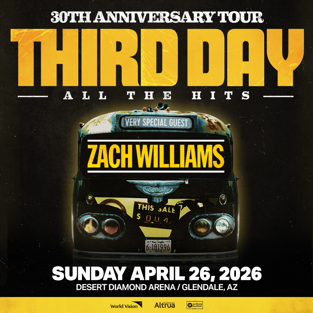 THIRD DAY 30TH ANNIVERSARY TOUR w/ ZACH WILLIAMS - Family Life Radio
